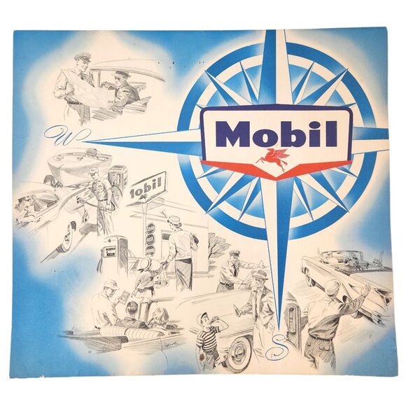 Mobil Oil | Other | Vintage 967 Mobilgas Calendar Advertising Giveaway ...